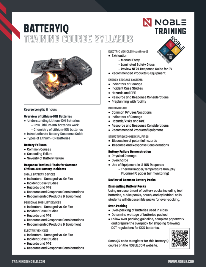 NOBLE Battery Response Training
